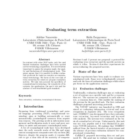 Evaluating Term Extraction Acl Anthology