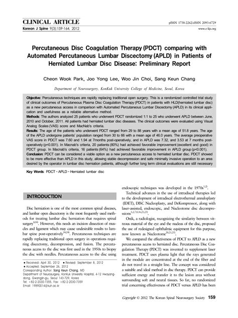 Pdf Percutaneous Disc Coagulation Therapy Pdct Comparing With