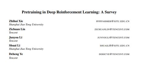 强化学习如何预训练？上交大腾讯最新《深度强化学习预训练》综述，41页pdf阐述drl预训练在线离线方法 智源社区