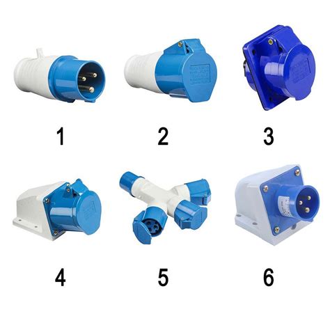 240v 16 Amp 3 Pin Industrial Field Sockets And Socke Grandado