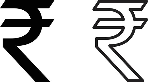 Rupee Icon Set In Flat And Outline Styles Indian Rupee Icon 55225556