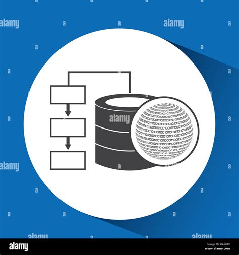 Globe Binary Concept Database Storage Vector Illustration Eps 10 Stock