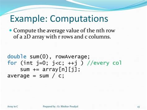 Array And Its Operation In C Programming Pptx