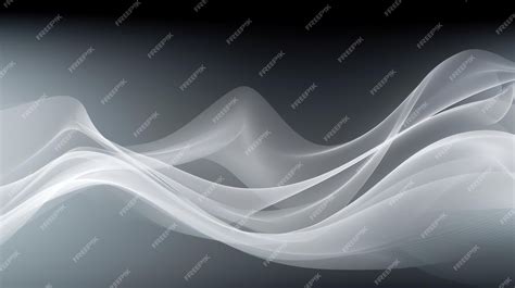 Premium Ai Image Abstract White Wavy Background Generative Ai