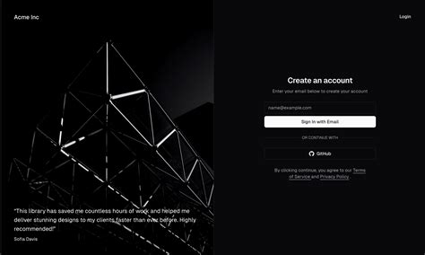 Authentication Example Shadcn Svelte