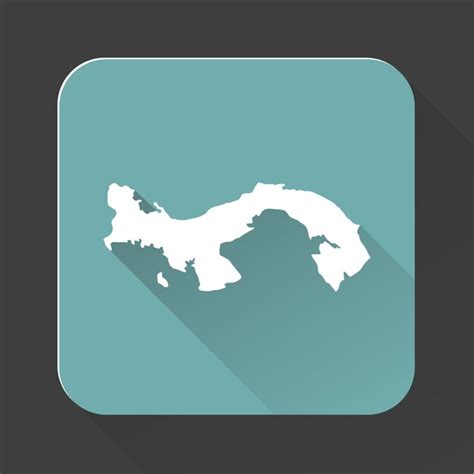 배경 평면 스타일에 고립 된 테두리와 매우 상세한 파나마 지도 프리미엄 벡터