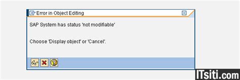 Sap Error In Object Editing