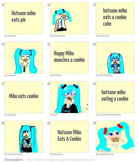 Hatsune Miku Eats Pie Drawception