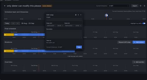 Shift Swap Displayed On The Wrong Date · Issue 2906 · Grafanaoncall · Github