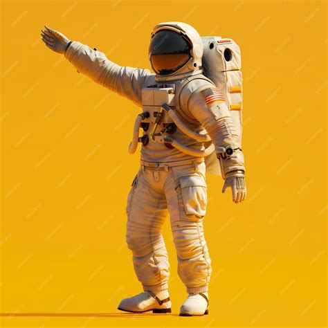 A Person Posing In A Spacesuit Premium Ai Generated Image