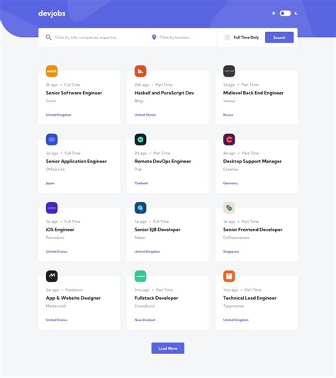 Frontend Mentor Devjobs Board Coding Challenge Solution