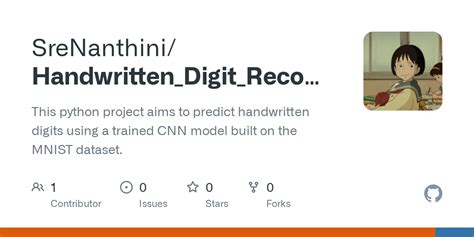 Github Srenanthini Handwritten Digit Recognition This Python Project Aims To Predict