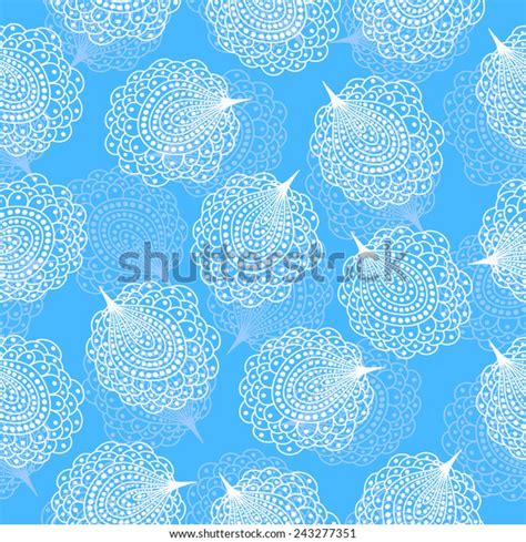 Seamless Monochromatic Background Abstract Lacy Shapes Stock Vector Royalty Free 243277351