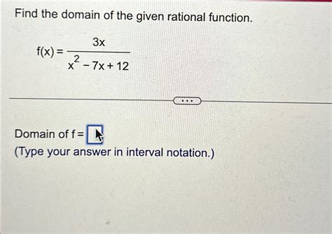 solved find the domain of the given rational