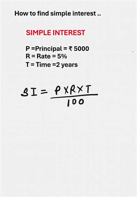 How To Find Simple Interest Using Formulasimple Interest