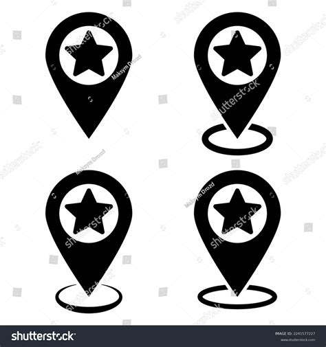 favorite place map pointer icon maps stock vector royalty free
