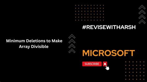 sneha gupta on linkedin minimum deletions to make array divisible