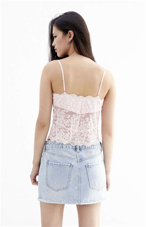 Pacsun Medium Indigo Low Rise Denim Mini Skirt Pacsun