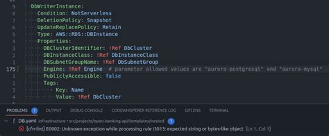 E0002 Parsing I3013 On Awsrdsdbinstance If Engine Is A Ref · Issue 2385 · Aws