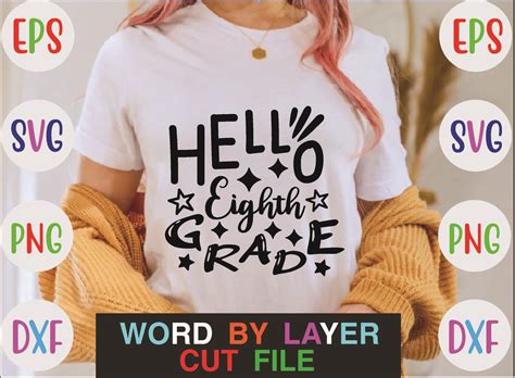 hello eighth grade svg graphic by mar design store · creative fabrica