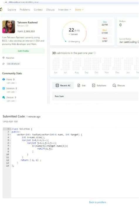 Tahreem Rasheed On Linkedin Today I Tackled Only 1 Problem On Leetcode 🚀 Problem Link 🖇️