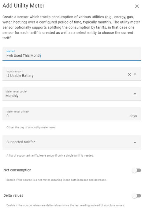 Utility Meter Helper Kwh Configuration Home Assistant Community