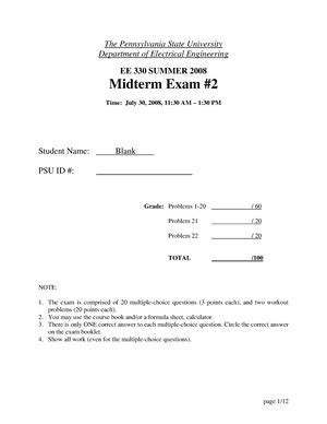 Solutions EE 330 HW8 SP 20 EE 330 Engineering Electromagnetics Spring 2020 Solutions Homework