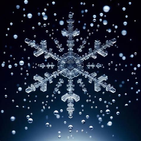 Snowflake Macro Premium Ai Generated Image