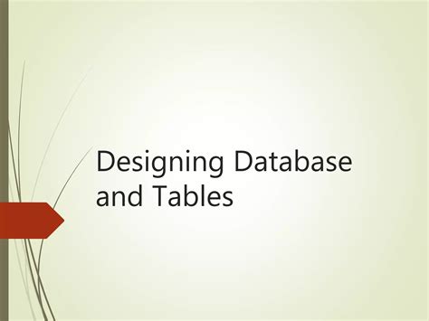 Week 05 Designing Database And Tables Ppt