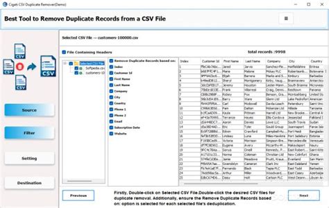 Cigati Csv Duplicate Remover 239 Download Review Screenshots