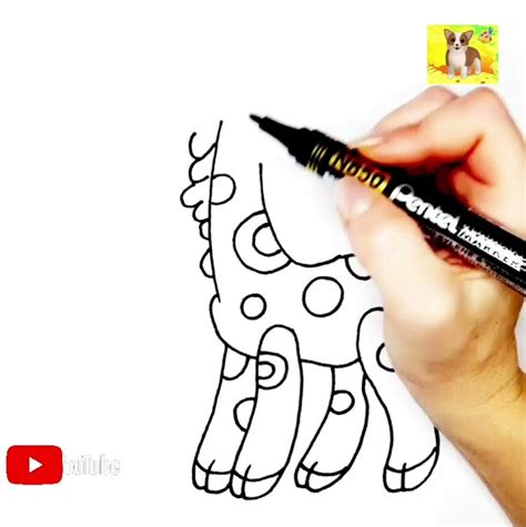 Как нарисовать ЖИРАФА Раскраска Жирафа милыерисунки дети Youtube