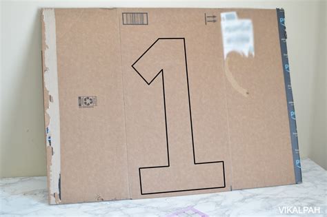 Vikalpah Diy Cardboard Number 1 For First Birthday