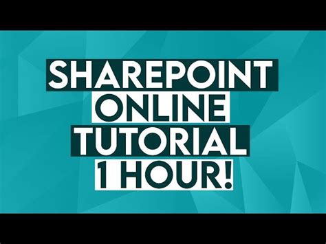 Free Video Microsoft Sharepoint Online Tutorial Crash Course From