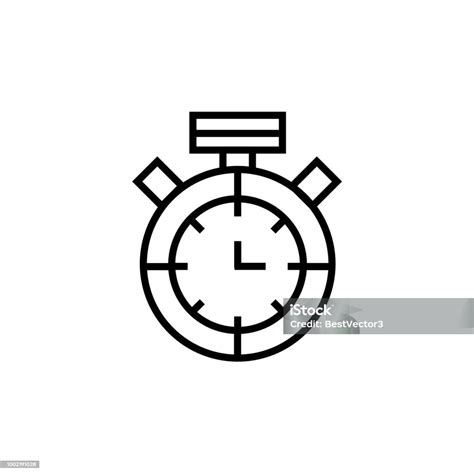 Chronometer Icon Vector Sign And Symbol Isolated On White Background Chronometer Logo Concept