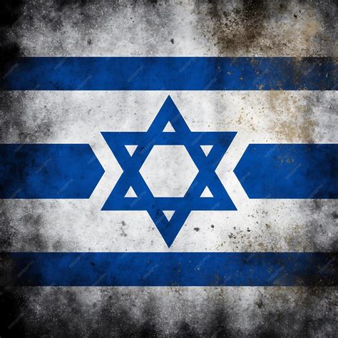 Vibrant Israel Flag Image With Bold Blue And White Colors Premium Ai