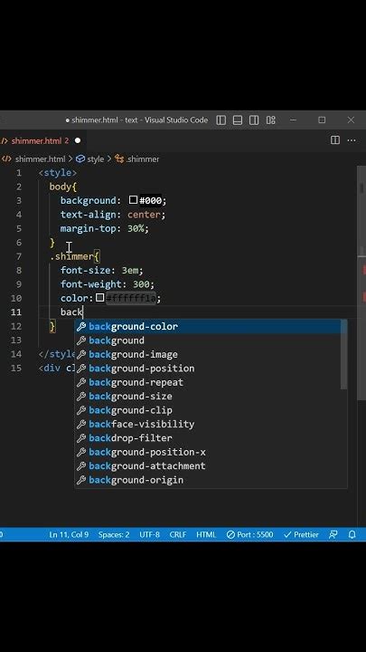 How To Make Shimmer Effect With Css Only Shorts Youtube