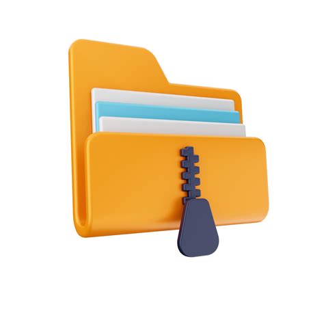D Folder File Icon Illustration PNG