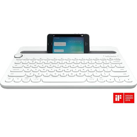 اشترِ Logitech Multi Device Wireless Keyboard White عبر الإنترنت في