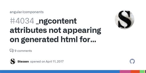 Ngcontent Attributes Not Appearing On Generated Html For Md List · Issue 4034 · Angular