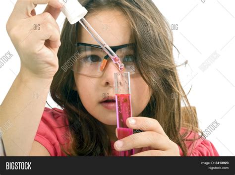 Girl Science Class Image Photo Free Trial Bigstock