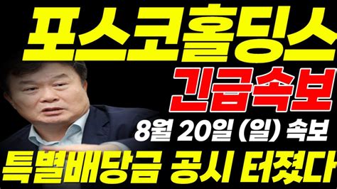 포스코홀딩스 5분전 긴급속보 결국터졌다 포스코홀딩스포스코케미칼 Youtube