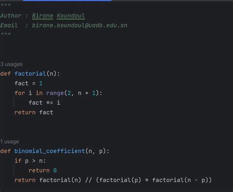 Binomial Coefficient In Python Dr Birane Koundoul Dr Birane Koundoul