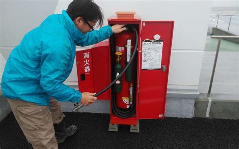 移動式粉末消火設備設置工事 商業施設の施工事例 福島県いわき市で電気工事をお探しの方は株式会社武藤電業まで