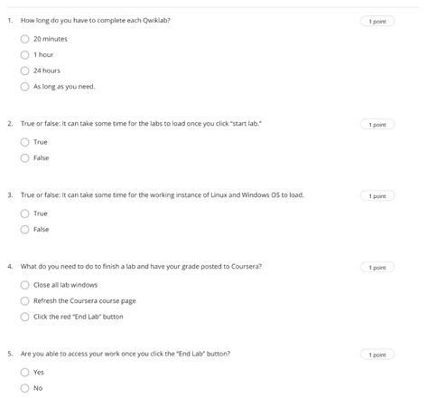 Solved 1 How Long Do You Have To Complete Each Qwiklab 1