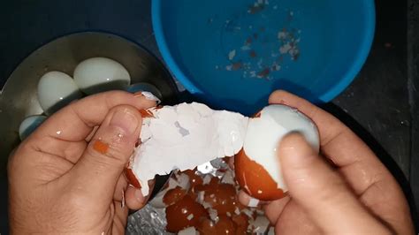 달걀계란 껍질 쉽게 까기 세로로 깐 후 옆으로 벗기기 Youtube