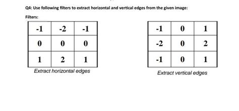 Q4 Use Following Filters To Extract Horizontal And