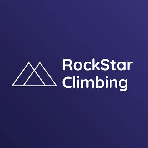 Waves 간단한 록스타 등반 체육관 로고 템플릿 무료 벡터