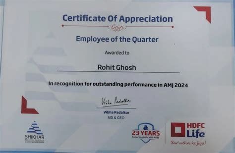 Rohit Ghosh On Linkedin Employeeofthequarter