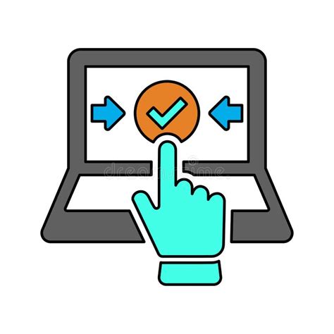 System Check Icon Colorful Vector Graphics Stock Illustration