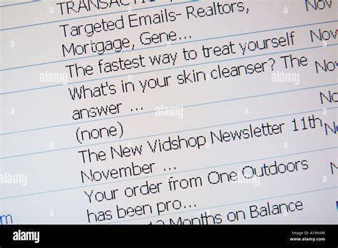 Spam Junk Email Stock Photo Alamy